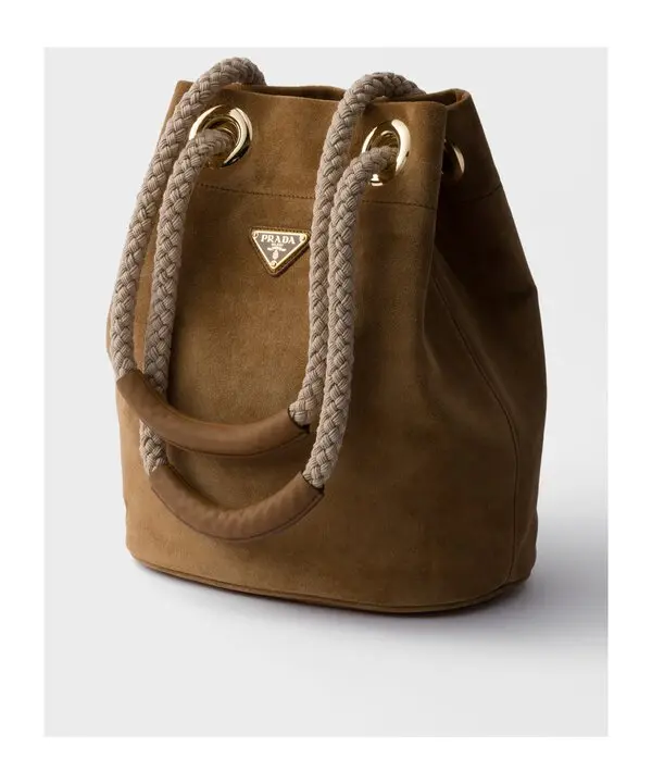 Prada Mariner Small Suede Bucket Bag