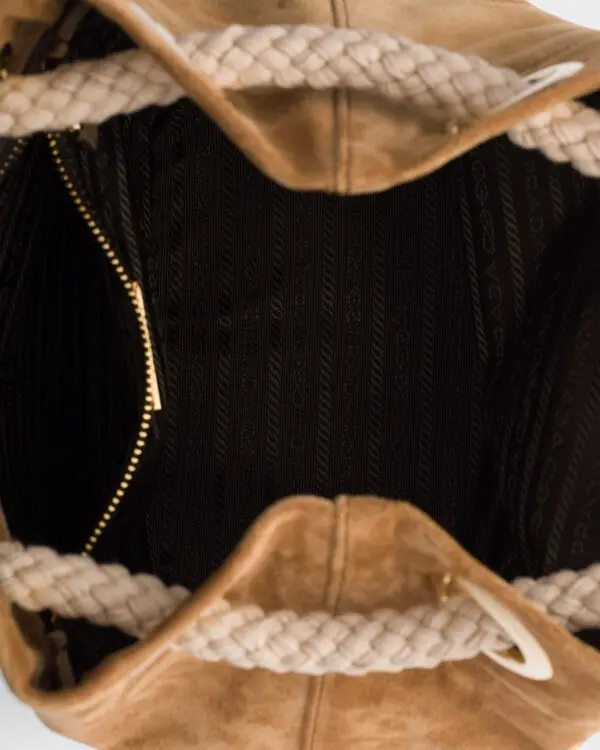 Prada Mariner Small Suede Bucket Bag