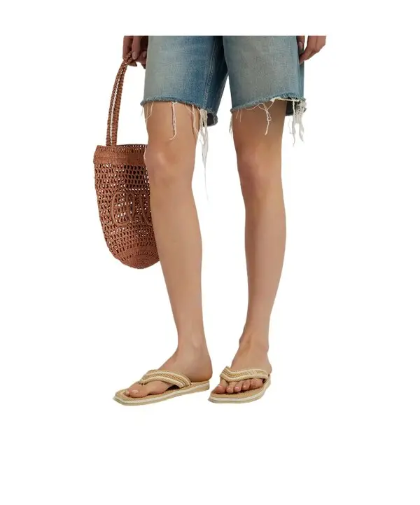 Chloé Hand-braided Leather Strap Slide Sandals