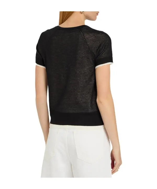 Vince Double-layered Fine-knit Cotton-blend T-shirt