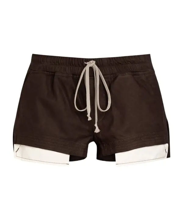 Rick Owens Fog Boxers Suede Shorts