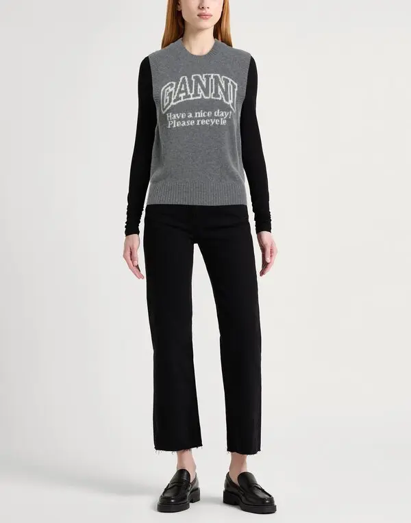 GANNI Intarsia-knit Sleeveless Jumper