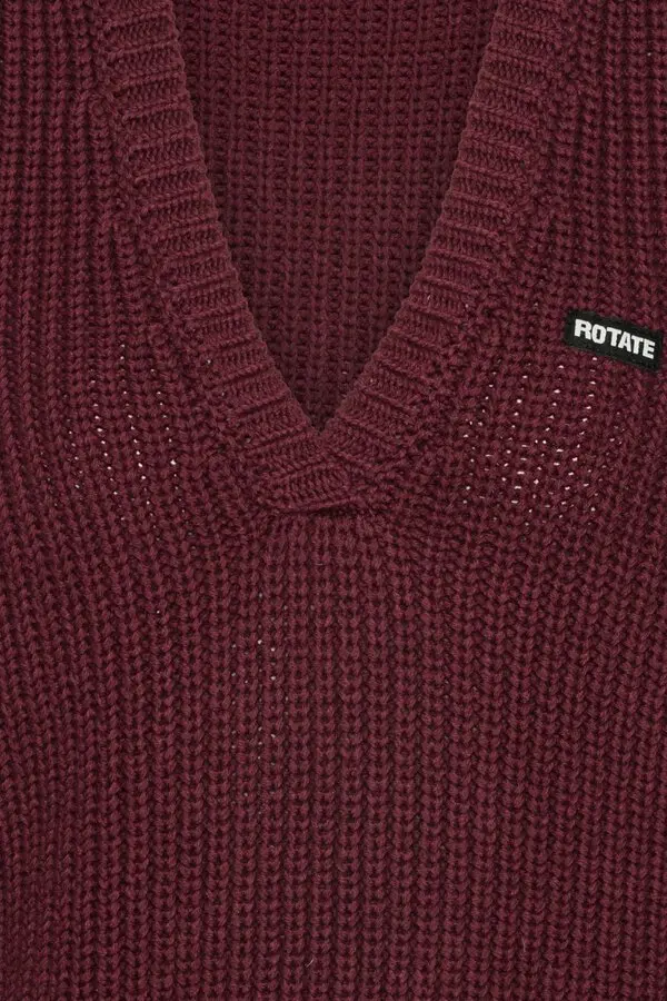 ROTATE BY BIRGER CHRISTENSEN V-neck Knitted Vest