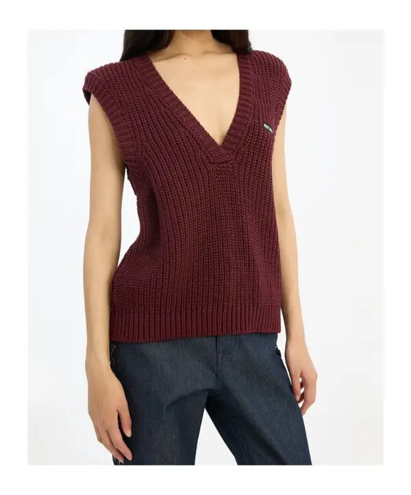ROTATE BY BIRGER CHRISTENSEN V-neck Knitted Vest