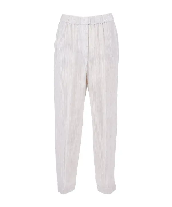 Peserico Ribbed Velvet Straight Leg Trousers