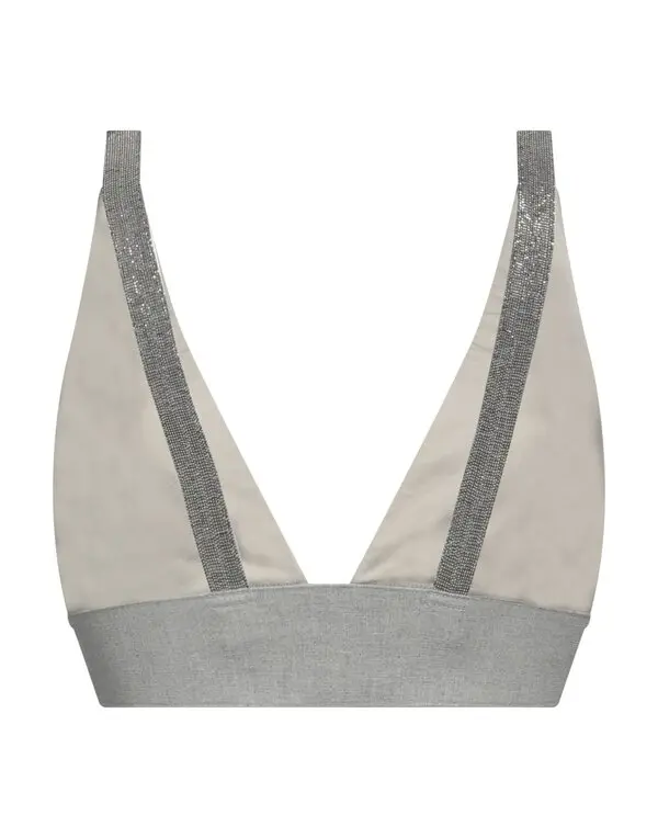 Brunello Cucinelli Comfortable Elastic Two-tone Triangle Bra