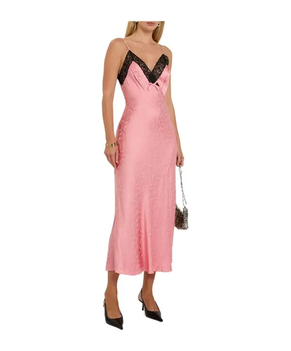 Rixo Floral Satin Camisole Dress