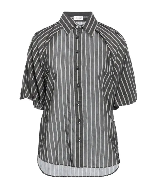 Brunello Cucinelli Striped Metallic Shirt