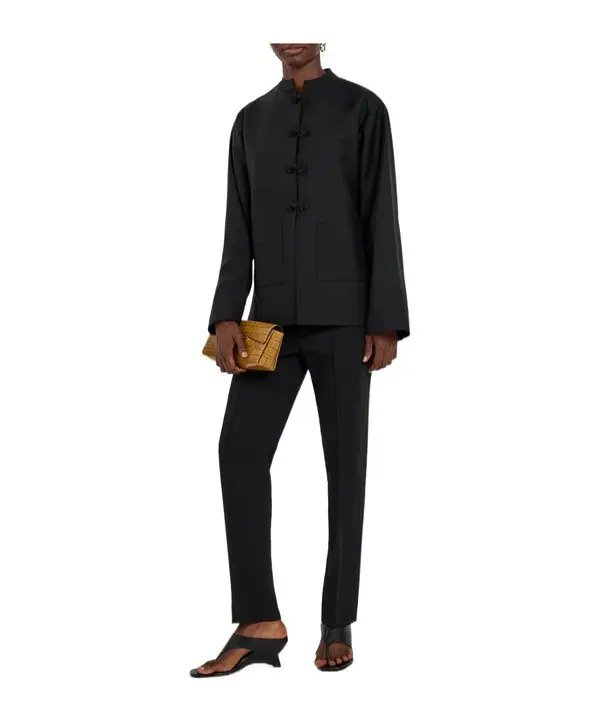 RÓHE Pintuck Cigarette-leg Woven Trousers