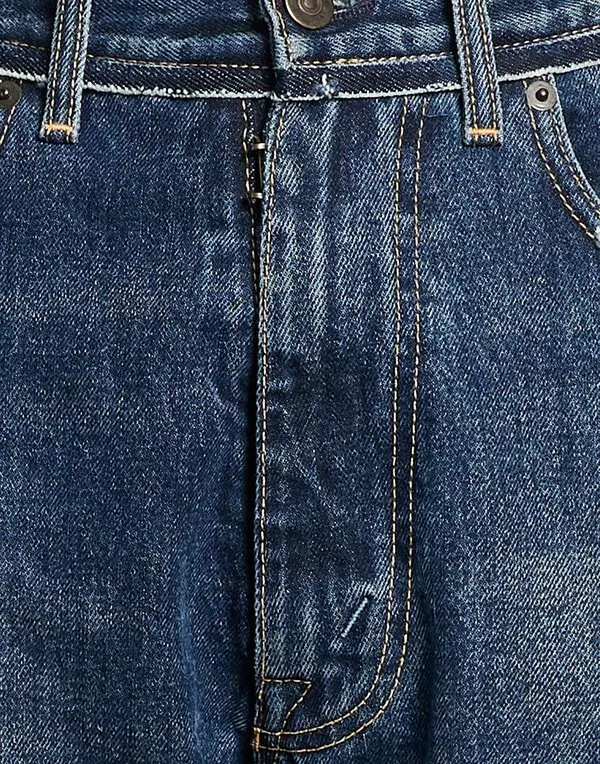 MAISON MARGIELA Dark Wash Distressed Straight-leg Jeans