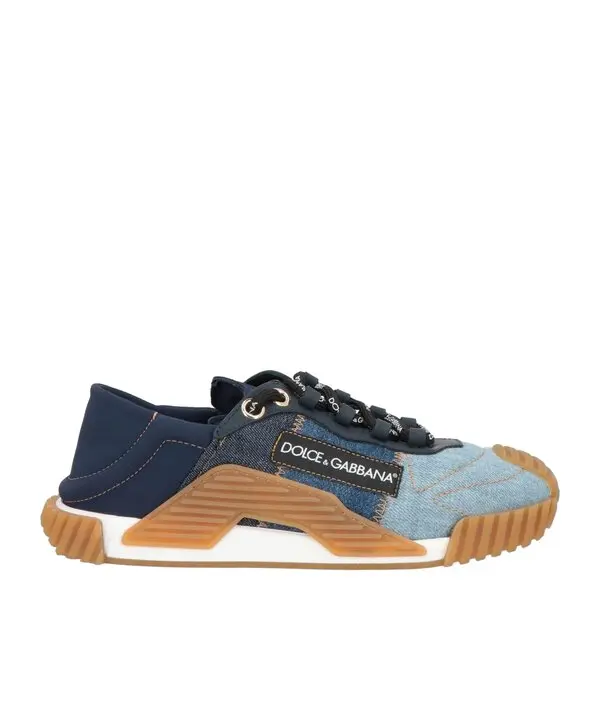 Dolce & Gabbana Paneled Denim Low-top Sneakers