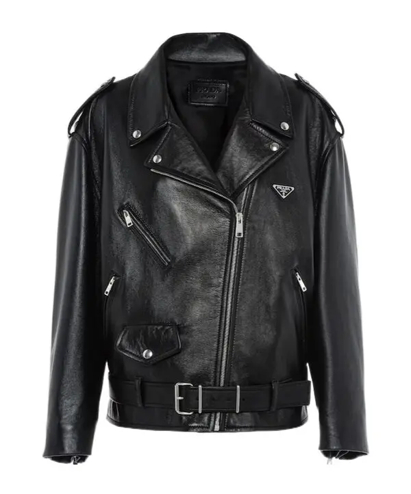 Prada Nappa Leather Biker Jacket