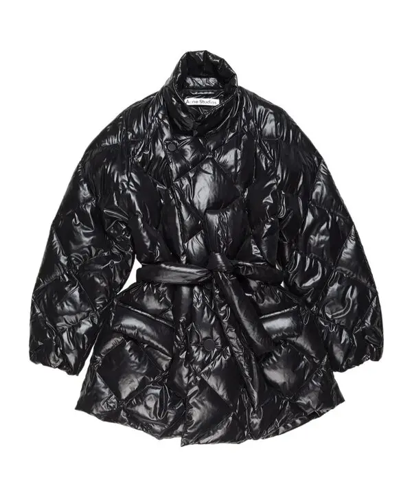 Acne Studios Quilted Belted Padded Coat