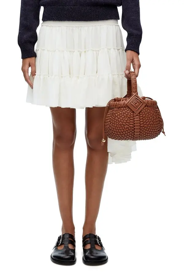 Loewe Mini Diamond Round Basket Bag In Calfskin