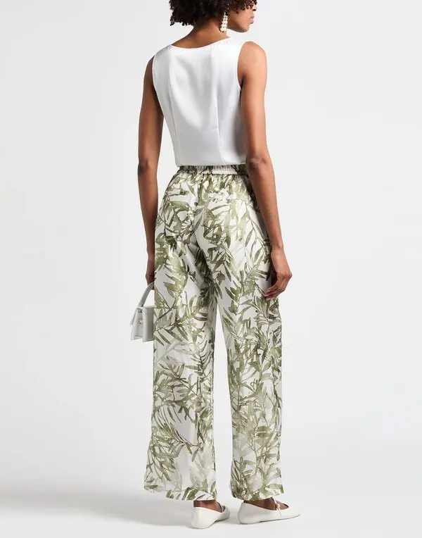 Brunello Cucinelli Floral Print Wide Leg Trousers
