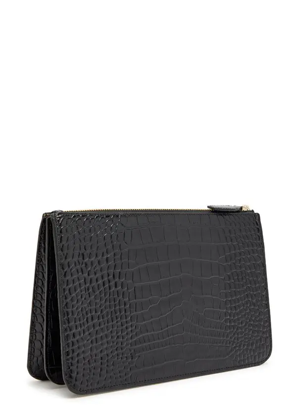 TOTEME Crocodile Pattern Leather Clutch Bag