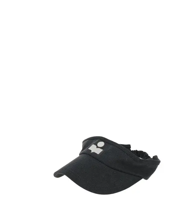 Isabel Marant Étoile Denim Visor With Embroidered Logo - Black