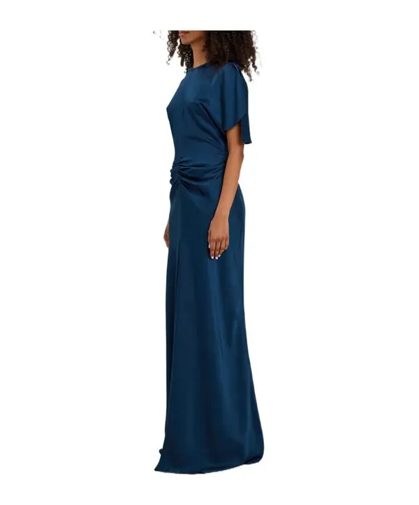 Victoria Beckham Gathered Satin-crepe Gown