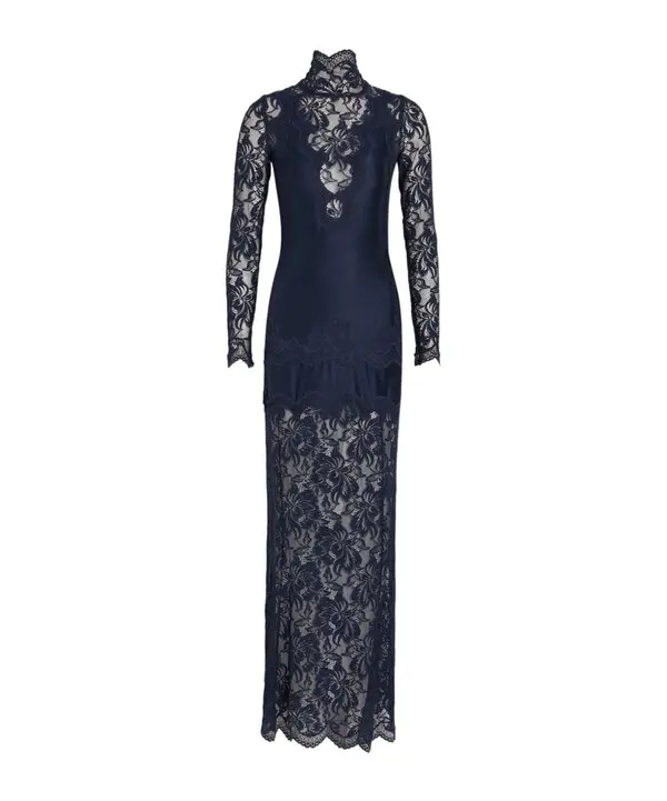 Rabanne Lace Maxi Dress - Black