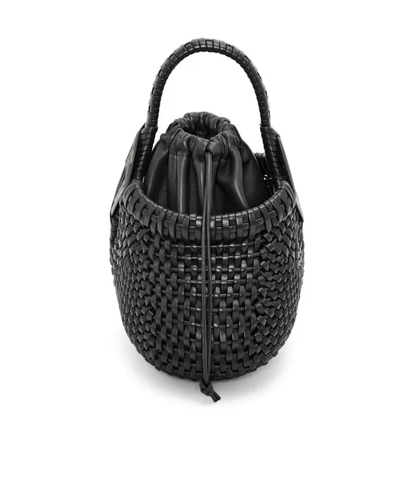Loewe Mini Diamond Round Basket Bag In Calfskin