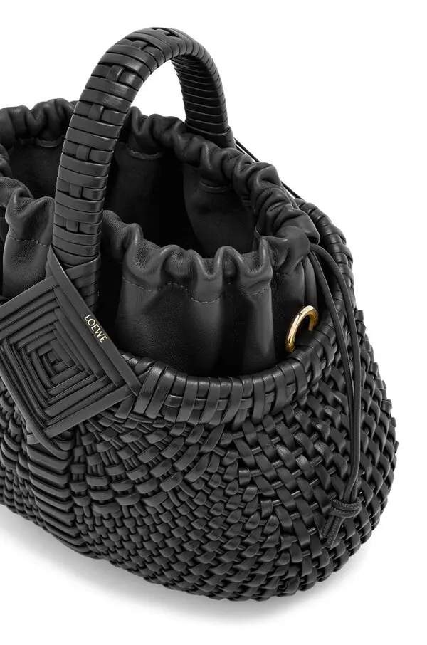 Loewe Mini Diamond Round Basket Bag In Calfskin