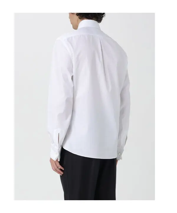 Brunello Cucinelli Sea Island Cotton Twill Slim Fit Tuxedo Shirt With Pleated Bib, Spread Collar And French Cuffs