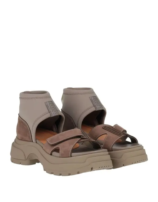 MAISON MARGIELA Dual Color Leather Hook-loop Sandals