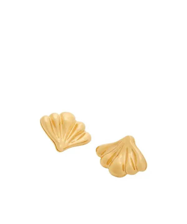 Chloé Golden Shell Earrings - Yellow
