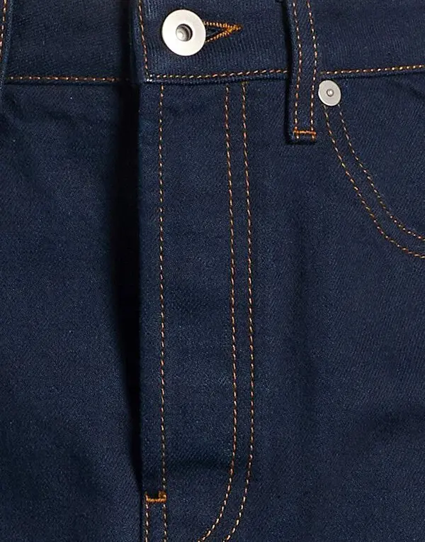 Burberry A-line Denim Skirt With Printed Hem