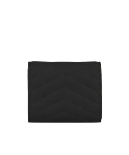 Saint Laurent Cassandre Matelassé Multi-fold Wallet In Lambskin