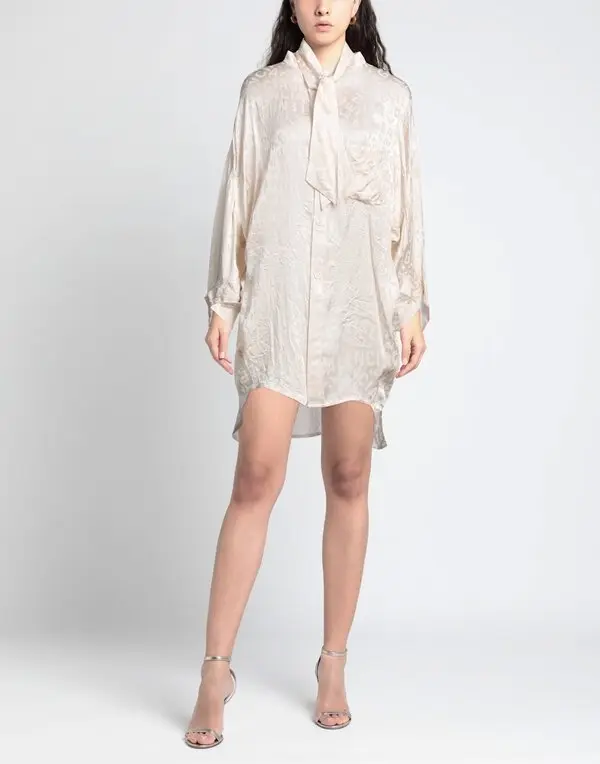 Balenciaga Logo-print Satin Shirt Dress