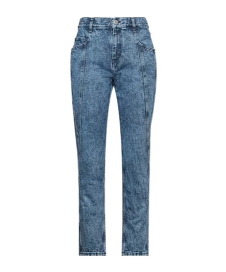 Isabel Marant Étoile Straight Leg Acid Wash Denim Trousers