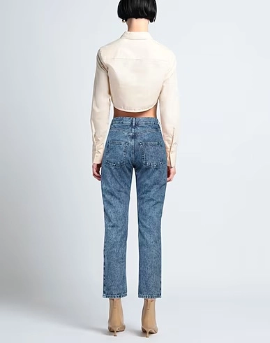 Isabel Marant Étoile Straight Leg Acid Wash Denim Trousers