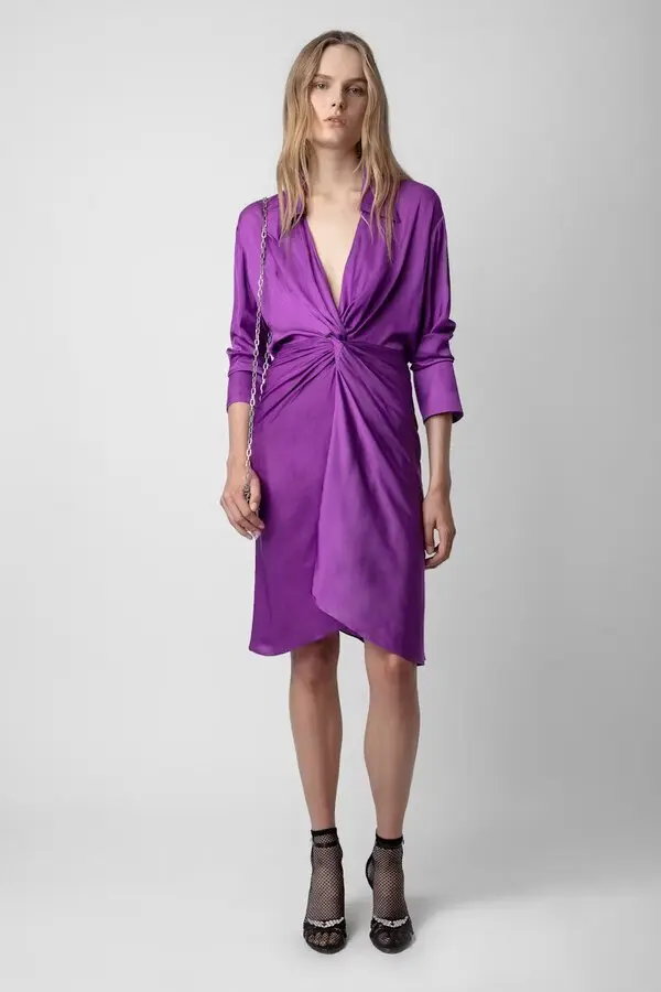 Zadig&Voltaire Rozo Pleated Dress - Purple
