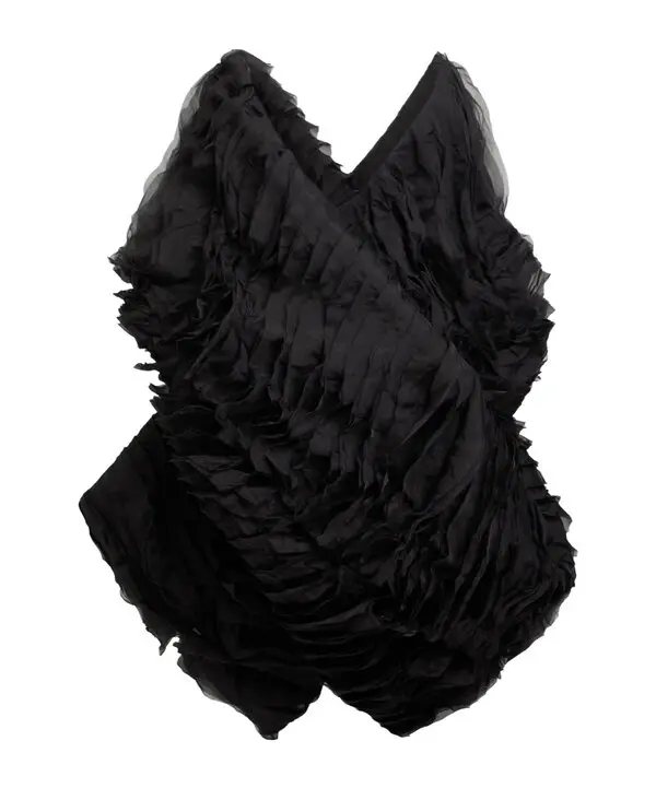 Rick Owens Solid-color Cape Dress - Black