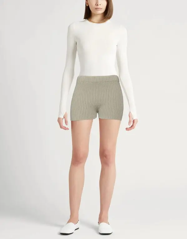 Max Mara Minimalist Solid Color Knit Shorts
