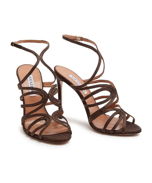 AQUAZZURA Handmade Straw Sandals