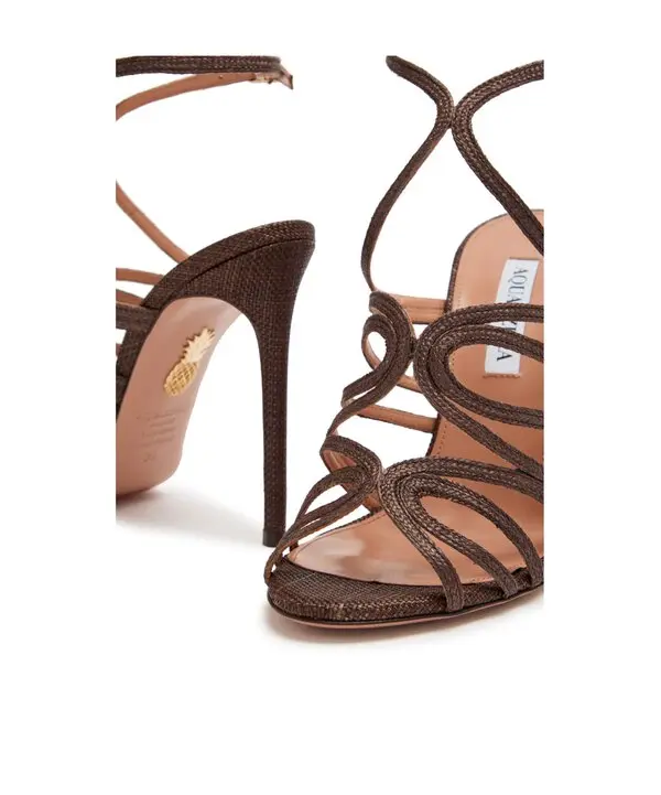 AQUAZZURA Handmade Straw Sandals