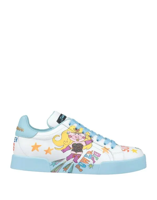 Dolce & Gabbana Printed Leather Low-top Sneakers