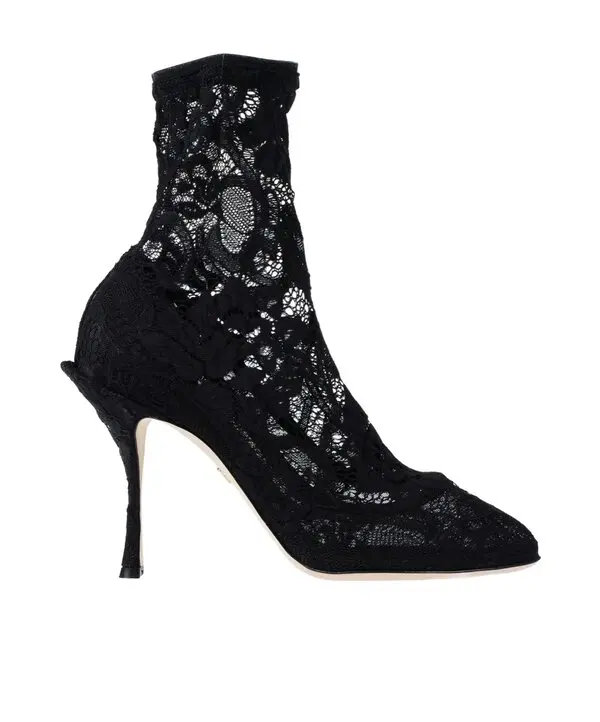 Dolce & Gabbana Lace Sock Ankle Boots