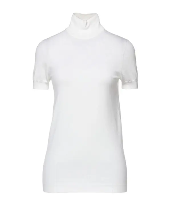 Brunello Cucinelli Solid Color Thin Knit Short Sleeve