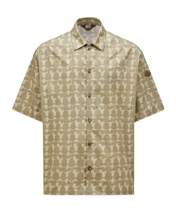 Moncler Logo Print Cotton Shirt