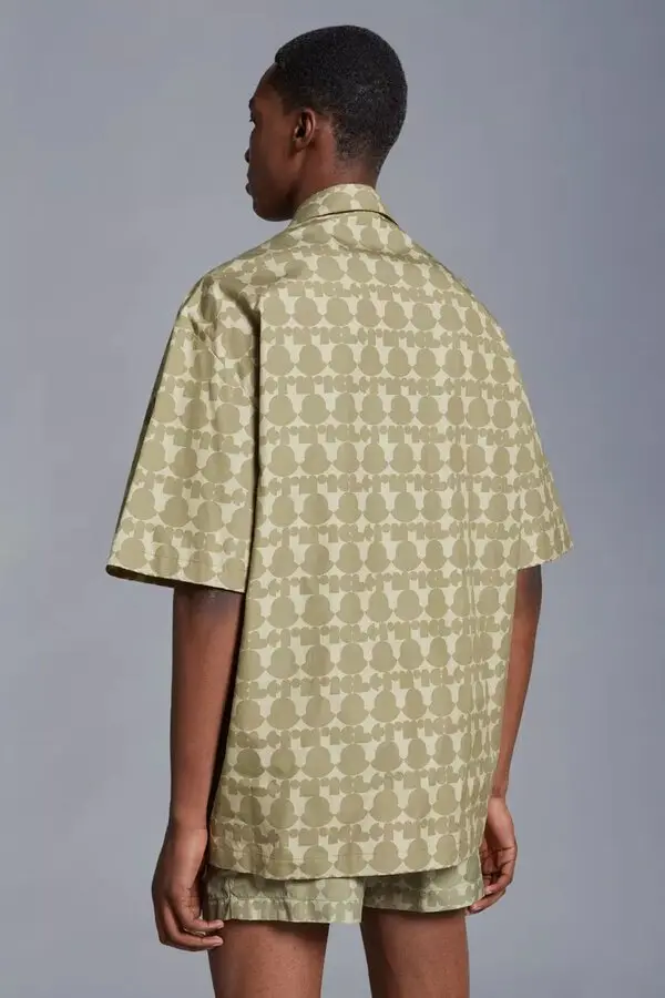Moncler Logo Print Cotton Shirt
