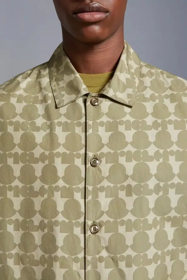 Moncler Logo Print Cotton Shirt