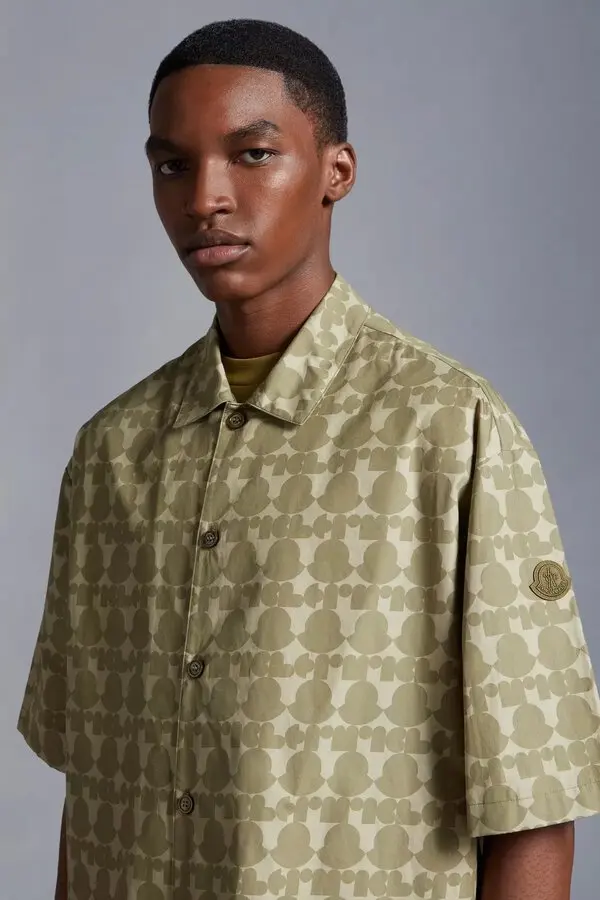 Moncler Logo Print Cotton Shirt