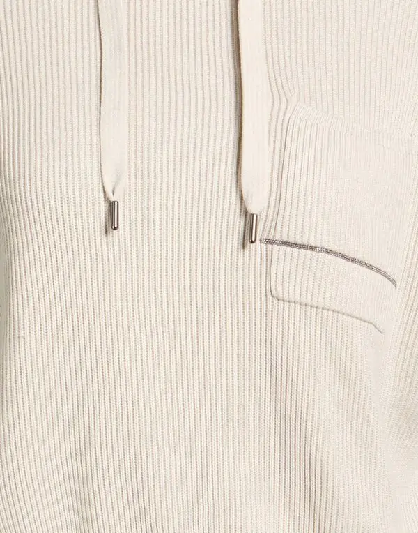 Brunello Cucinelli Solid Color Knit Short-sleeve Sweatshirt