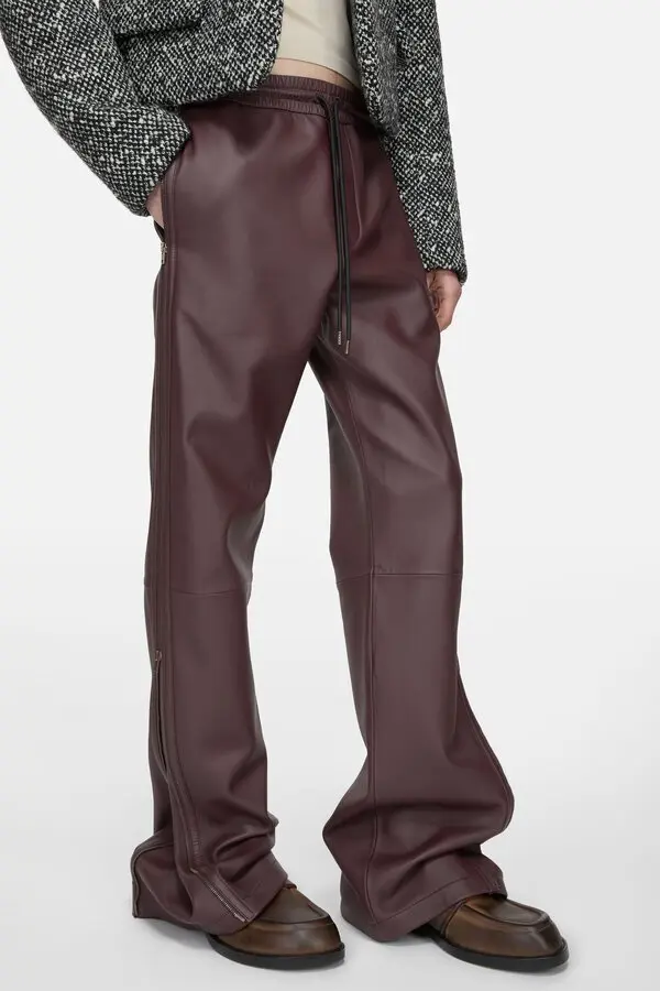Acne Studios Drawstring Leather Trousers