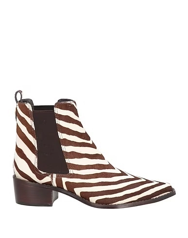 Tory Burch Zebra Print Calf Hair Chelsea Boots - Red