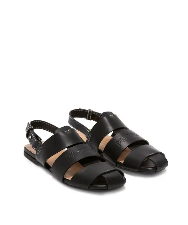 J.W.ANDERSON Logo-debossed Leather Fisherman Sandals