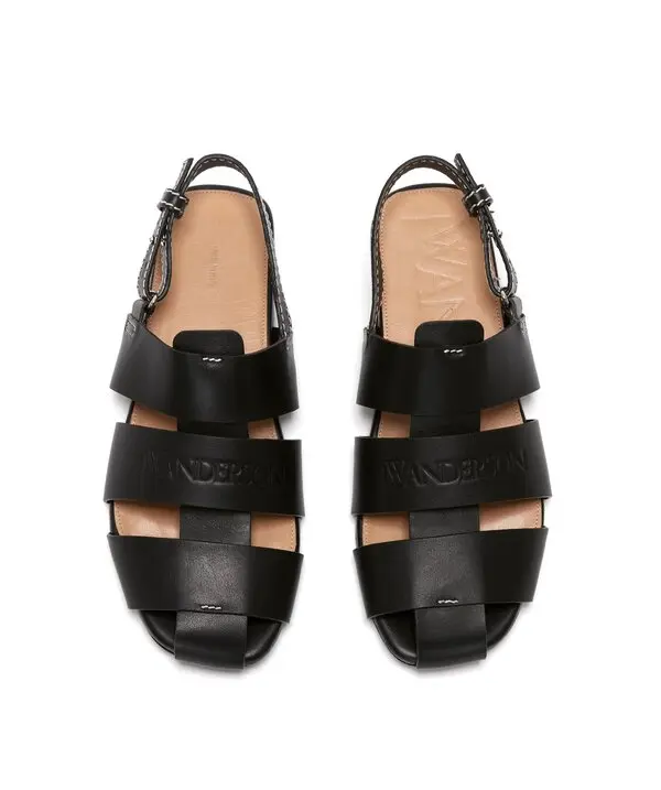J.W.ANDERSON Logo-debossed Leather Fisherman Sandals